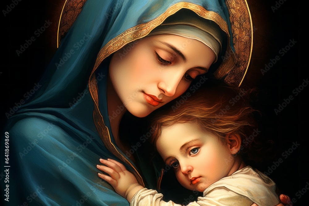 Religious background with people of the bible period with copy space ...