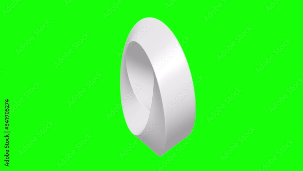 Mobius strip ring sacred geometry. Spatial figure with upturned ...