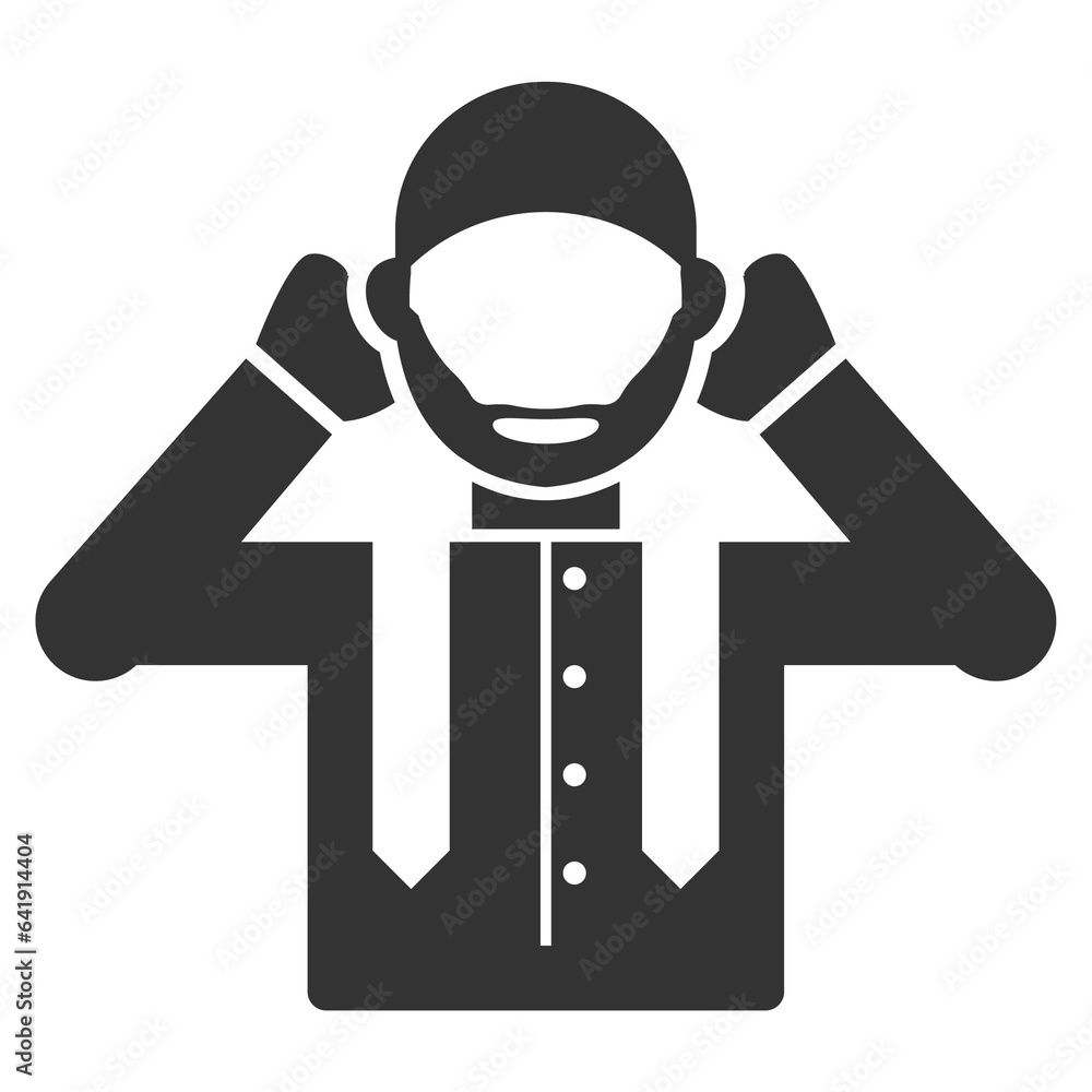 Vector illustration of call to prayer adzan icon in dark color and ...