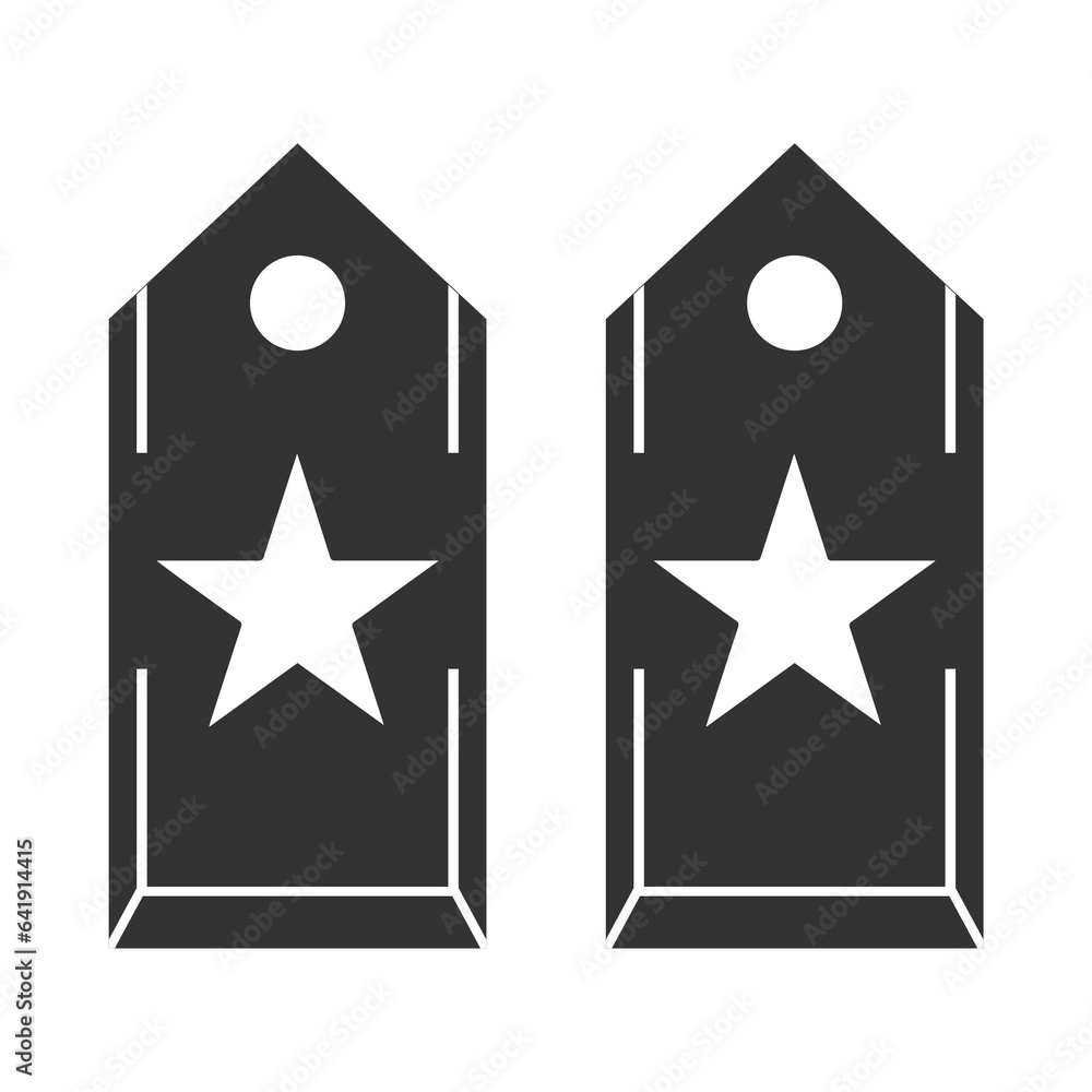 Vector illustration of 1 star general icon in dark color and ...