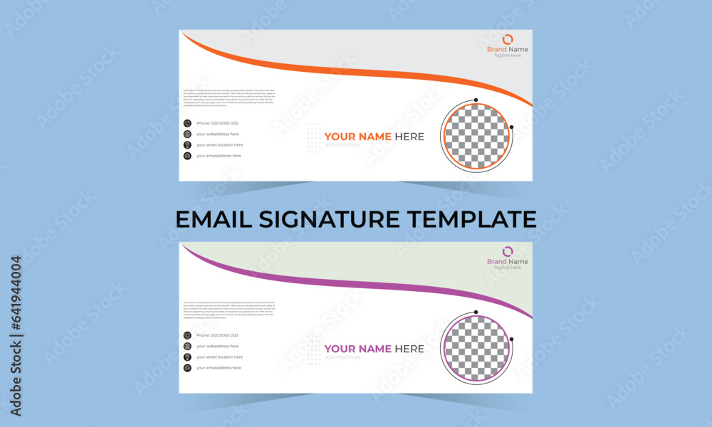 Corporate Email Signature Business email signature with an author photo ...