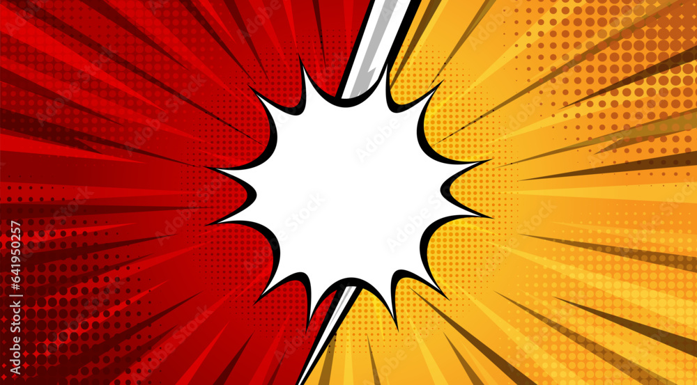 Cartoon comic background. Fight versus. Comics book colorful ...