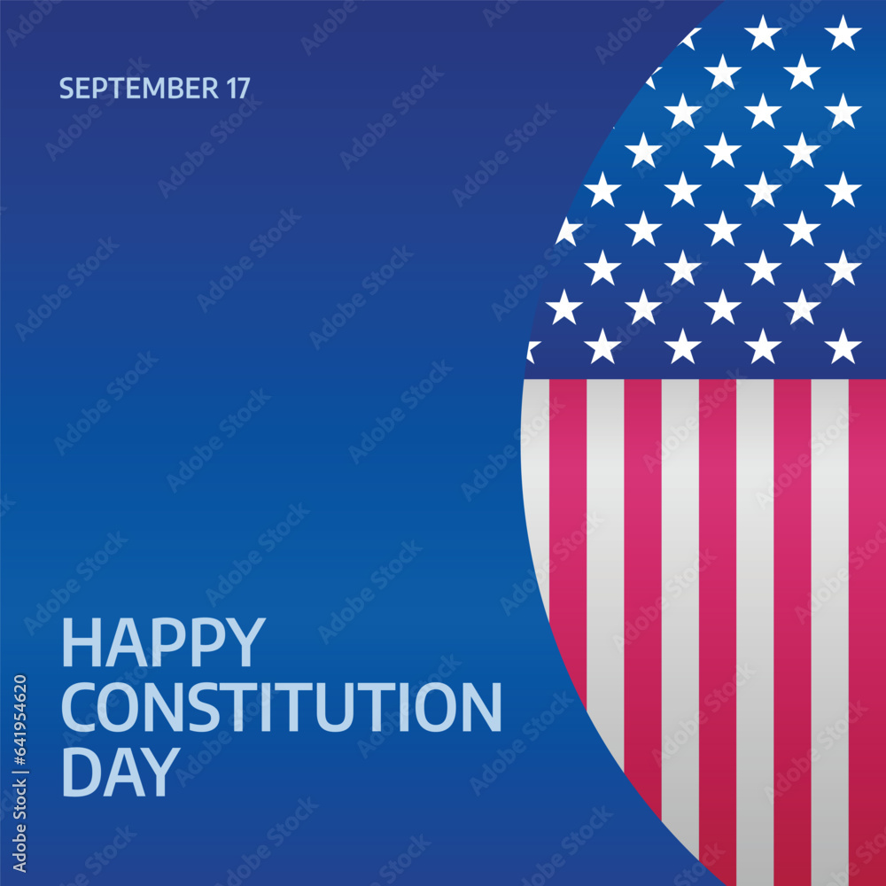 Flyer design, flat artwork, and a vector graphic of Constitution Day ...