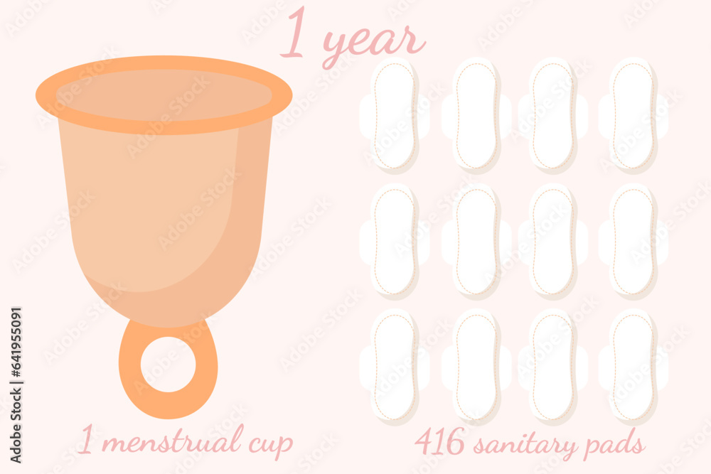 Female hygiene. Period care. Menstrual cycle. Comparing the use of ...