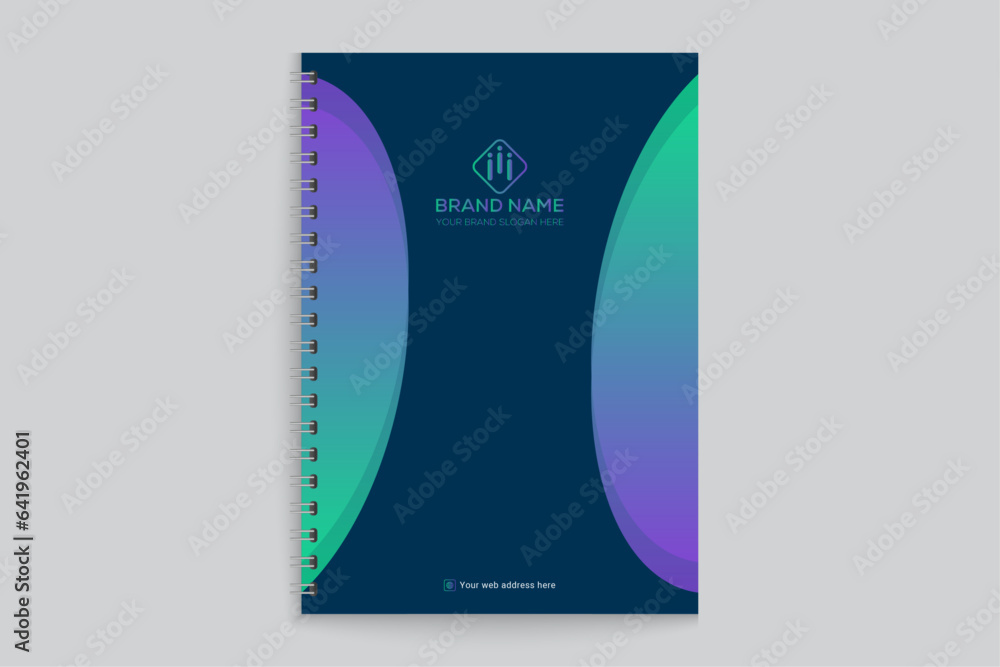 Gradient color notebook cover template Stock Vector | Adobe Stock