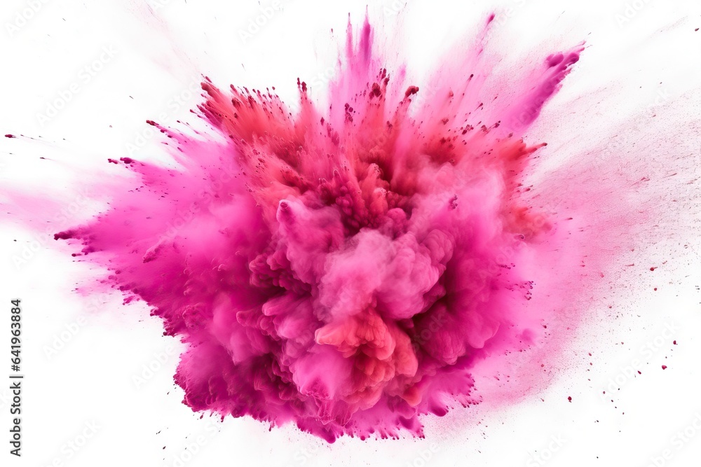 explode wallpaper background pink powder isolated cloud smoke explosion ...