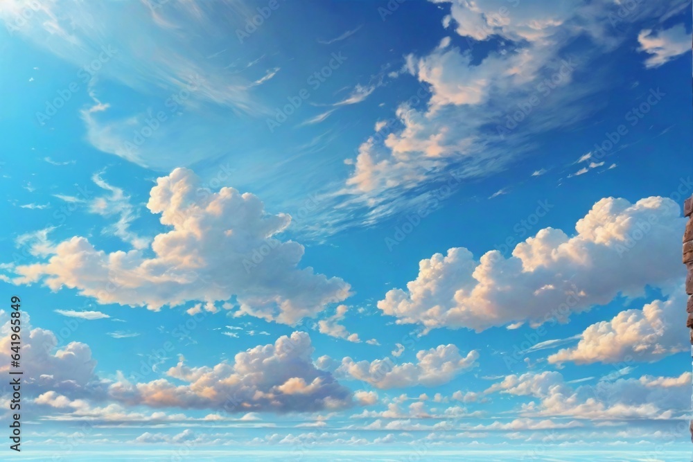 Blue Sky Background, Sky Background, Sky Wallpaper, AI Generative Stock ...