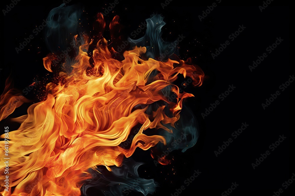 ember light vi flaming blaze power warm smoke isolated background ...