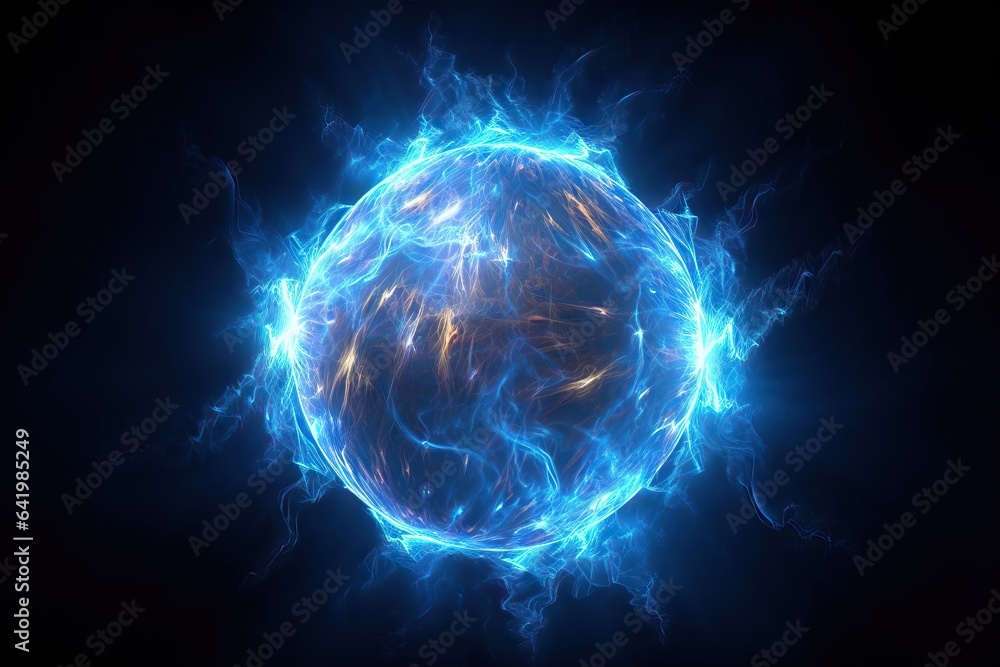 fog abstract explosion cosmos power cosmic blue nebula lightning chemis ...