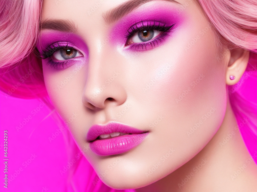 "Radiant Glamour: Closeup Portrait of Stunning Woman with Chiseled ...