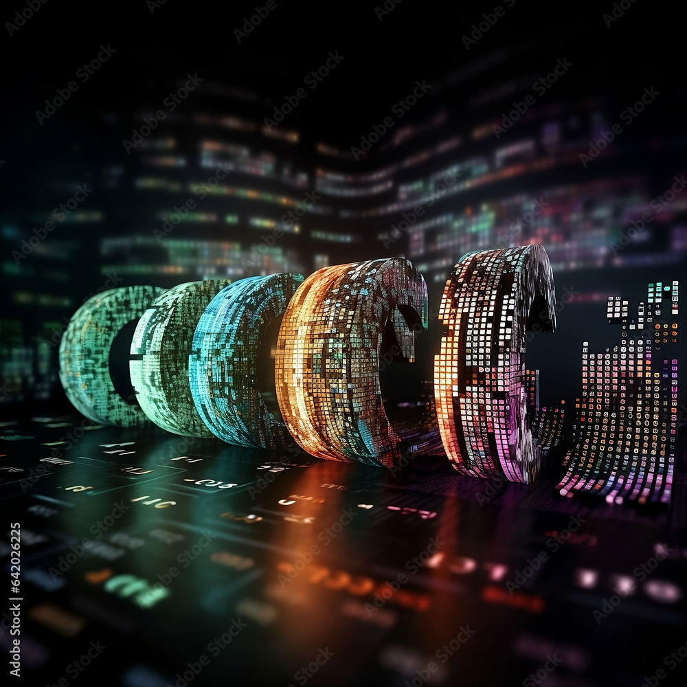 Show the evolution of IT from raw data (represented as binary code ...