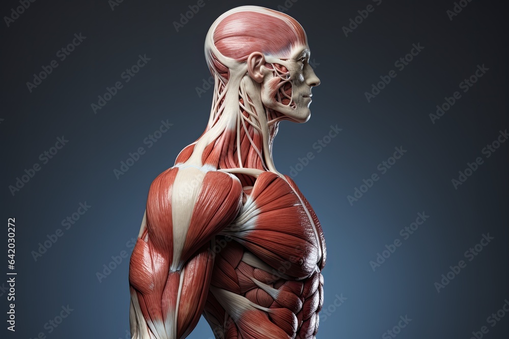 Anatomy of the Human Shoulder: Detailed View of Muscular and Skeletal ...