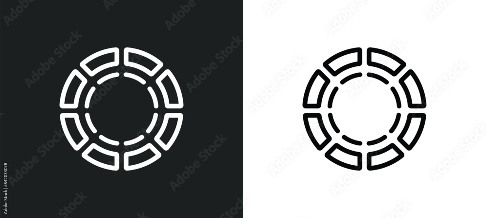 color wheel icon isolated in white and black colors. color wheel ...