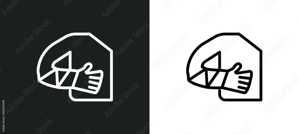 sling icon isolated in white and black colors. sling outline vector ...