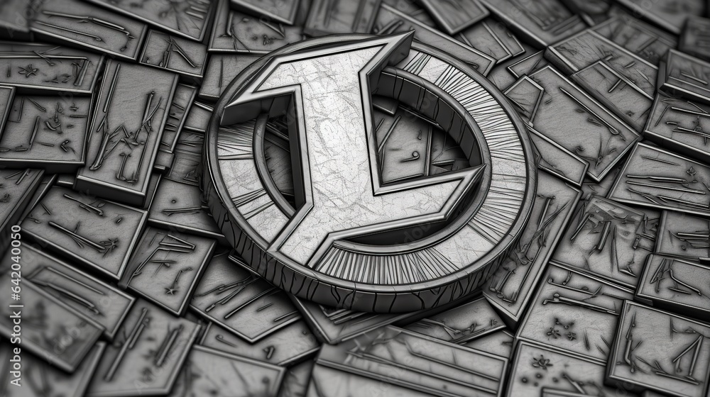 Coin logo with the letter L. Fantasy concept , Illustration painting ...