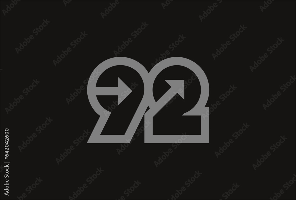 Number 92 Logo, Monogram number 92 with Arrow combination, usable for ...