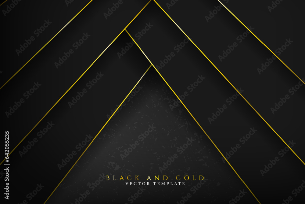 Expensive VIP Black and Gold Concept Background Template design ...
