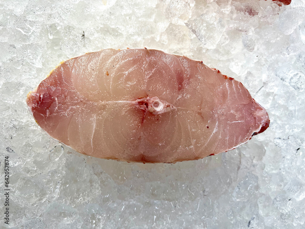 fresh raw cold seafood seven star whole fish ikan head, fillet, meat ...