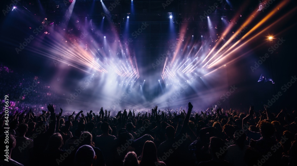 a huge crowd of people dancing on stage at a music concert with epic ...