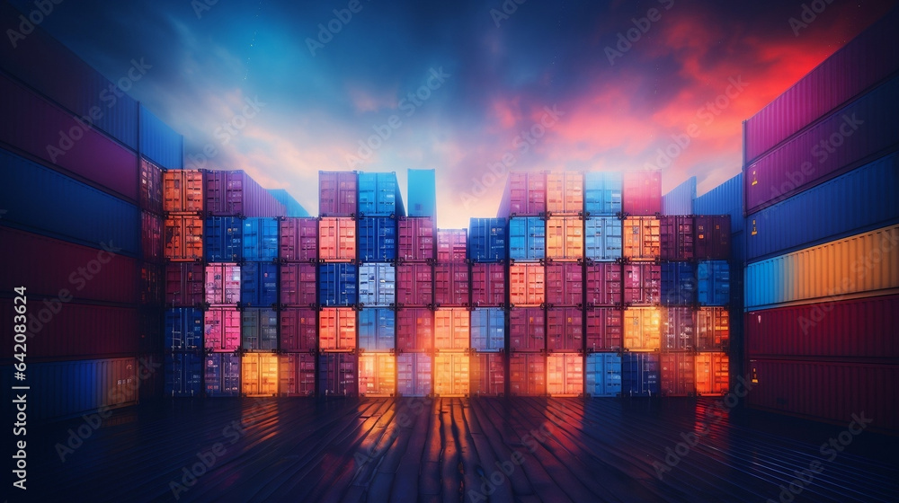 Container Orchestration Creative Illustration, Containerization, Data ...