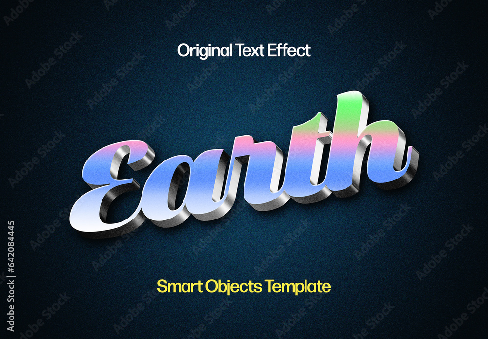 3D Soft Gradient Text Effect Mockup Stock Template | Adobe Stock