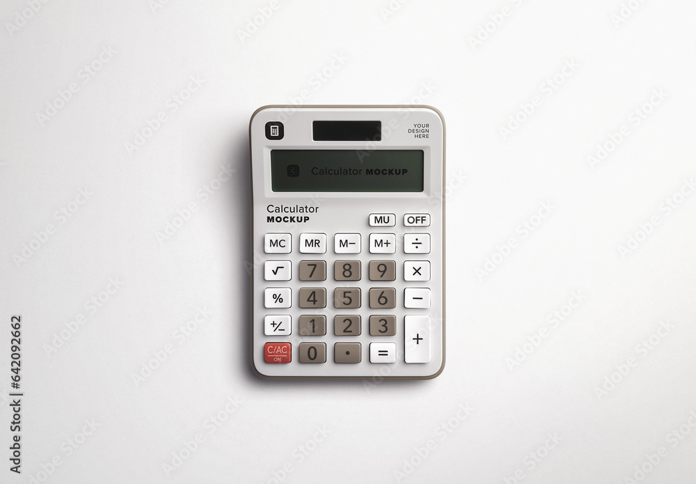 Calculator Mockup Stock Template | Adobe Stock