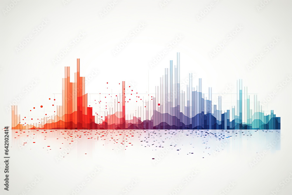 Financial yield curves, candlestick chart, bond data, and upward ...
