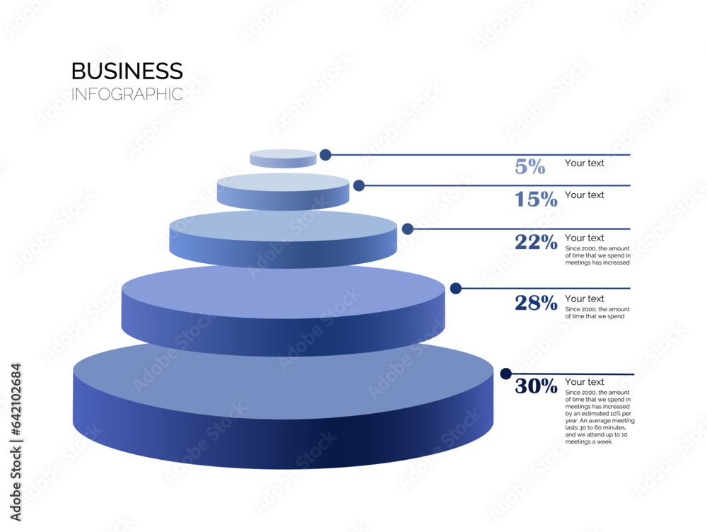 Infographic template for business. 5 Steps Modern Timeline diagram with ...