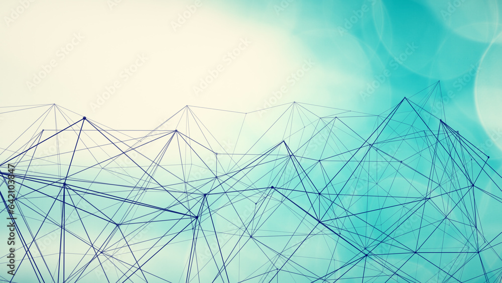 Abstract lines exploring the connectivity and interaction of connected ...