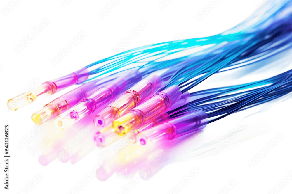 Fiber Optic on Transparent Background, PNG , Generative Ai Stock ...