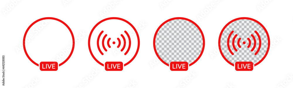 Live stream icon. Broadcast signs. Watch the video online symbol. Media ...