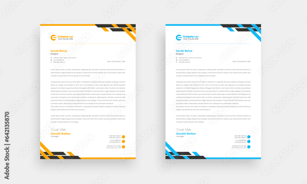 Professional A4 new style letterhead design, official letterhead and ...