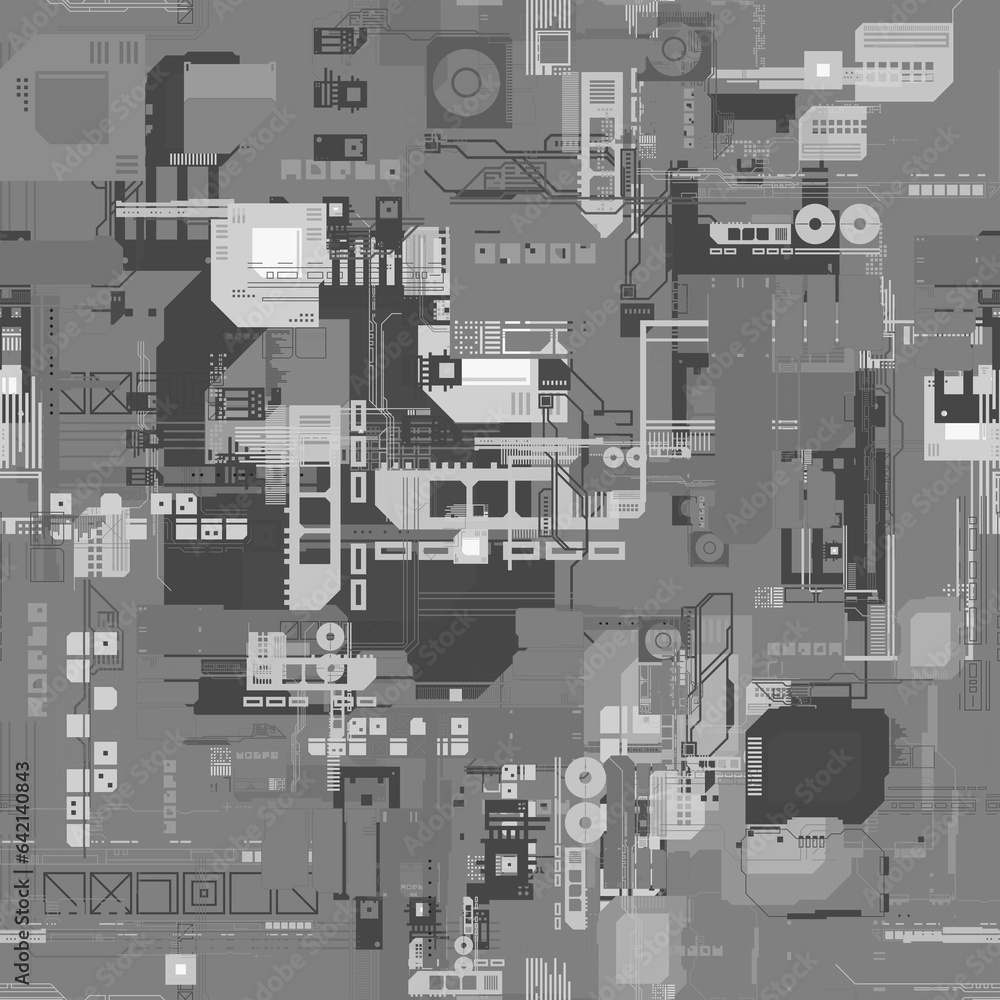 SCIFI displacement map for 3d texture Stock Illustration | Adobe Stock