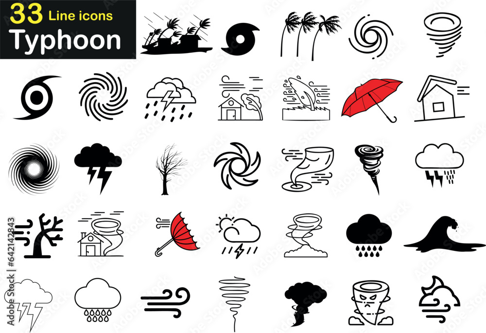 Typhoon Vector Illustration: A powerful depiction of a tropical storm ...