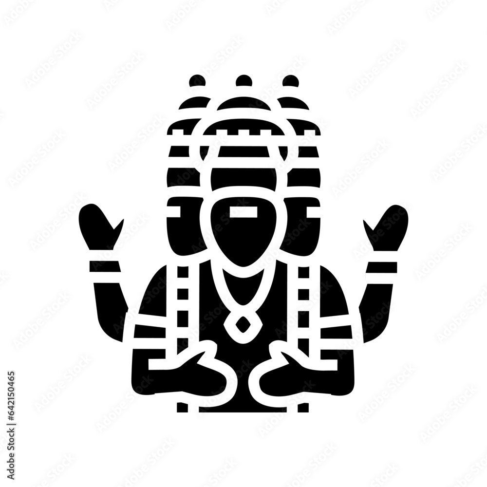 brahma god indian glyph icon vector. brahma god indian sign. isolated ...