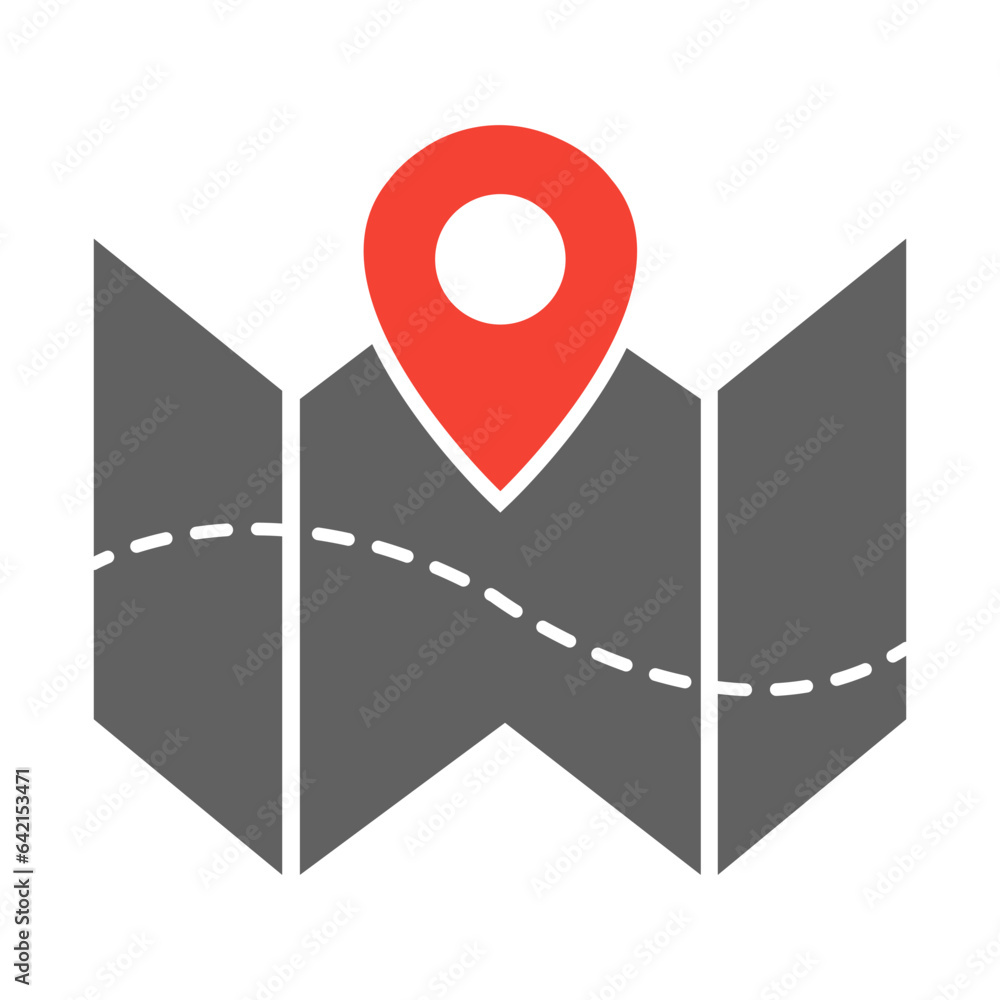 Map pointer with pin, map pointer icon, map pin location icon vector ...