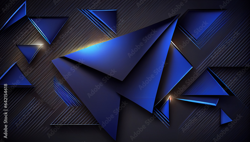 Dark black modern background for design. Geometric shape. Triangles ...