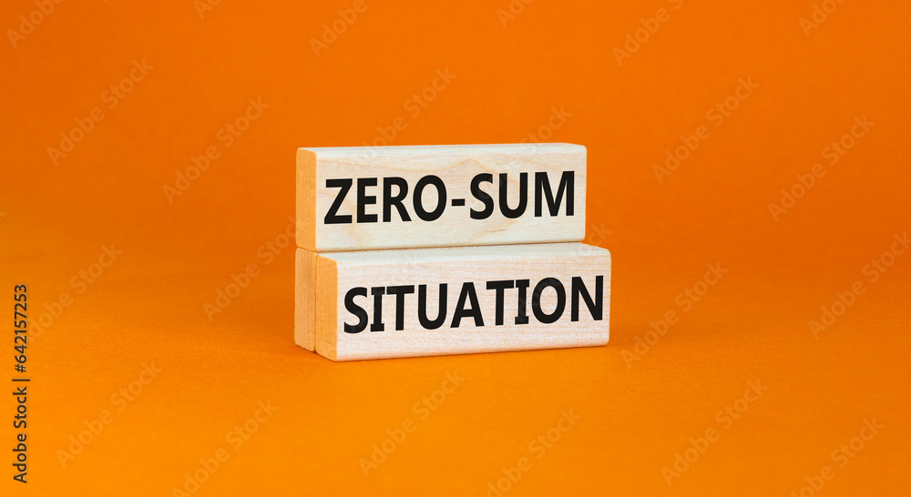 Zero-sum situation symbol. Concept words Zero-sum situation on ...