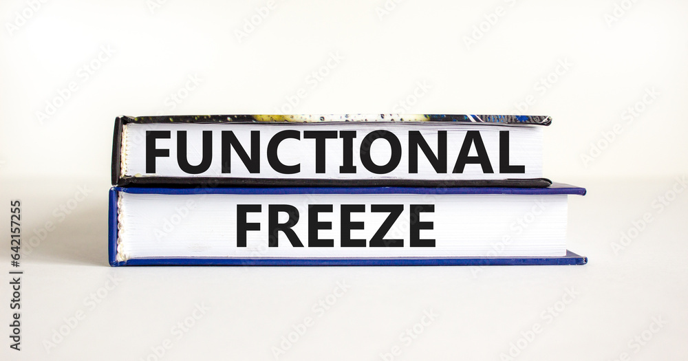 Functional freeze symbol. Concept words Functional freeze on beautiful ...