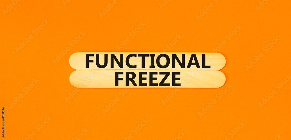 Functional freeze symbol. Concept words Functional freeze on beautiful ...