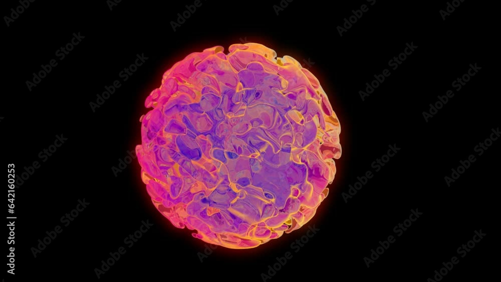 Vidéo Stock looped 3d animation spherical waves of a molecule structure ...