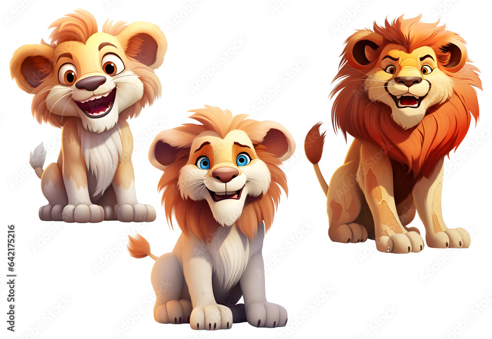 Pixar Lion cartoon image transparent 4k quality Stock Photo | Adobe Stock