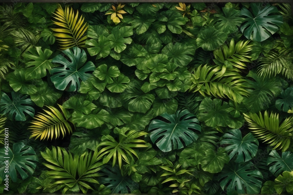 Tropical Leaves Background, Exotic Leaves Background, Tropical Leaves ...