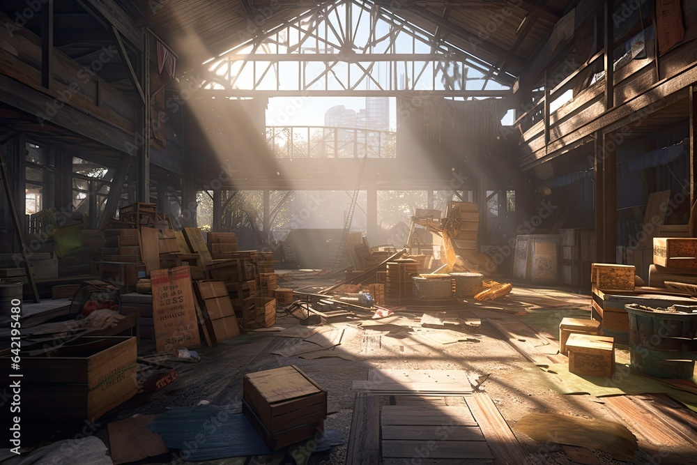 Dusty warehouse reveals quaint chaos of old objects and rusty tools ...