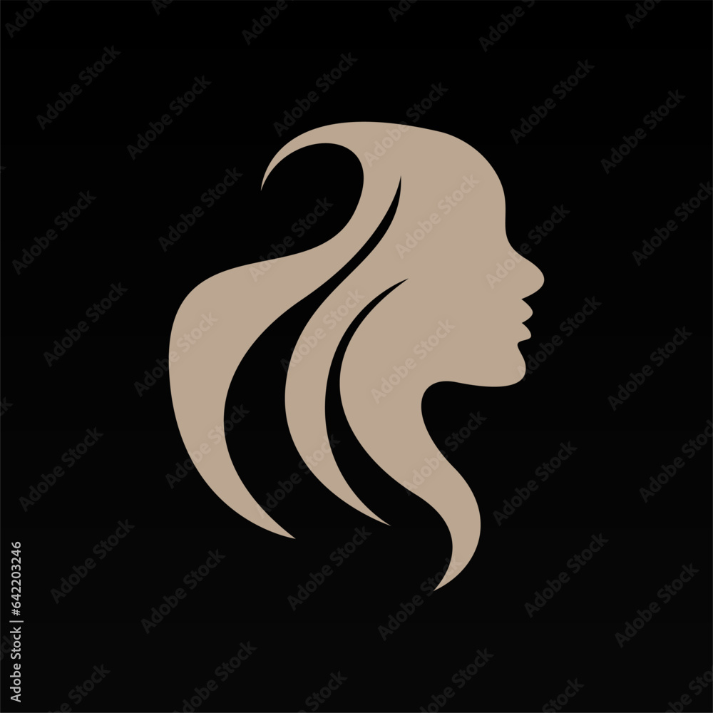 Women hair logo design concept. Hair logo template. Hair fashion logo ...