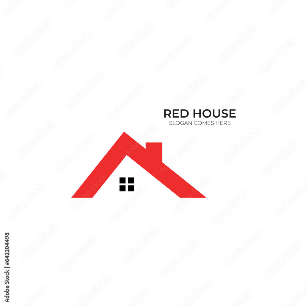 red house logo,real state logo,real estate logo,house logo 1.red house ...