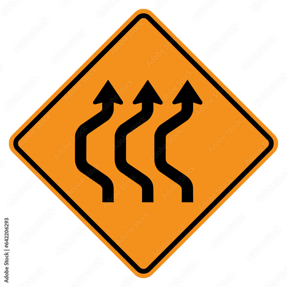 Transparent PNG of Vector graphic of a USA triple reverse curve in road ...