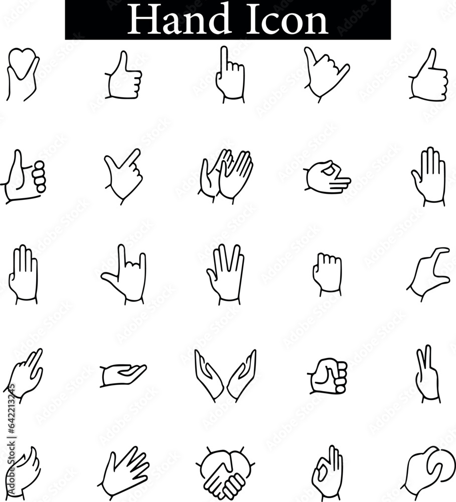 Hands poses. Female hand holding and pointing gestures, fingers crossed, fist, peace and thumb ...