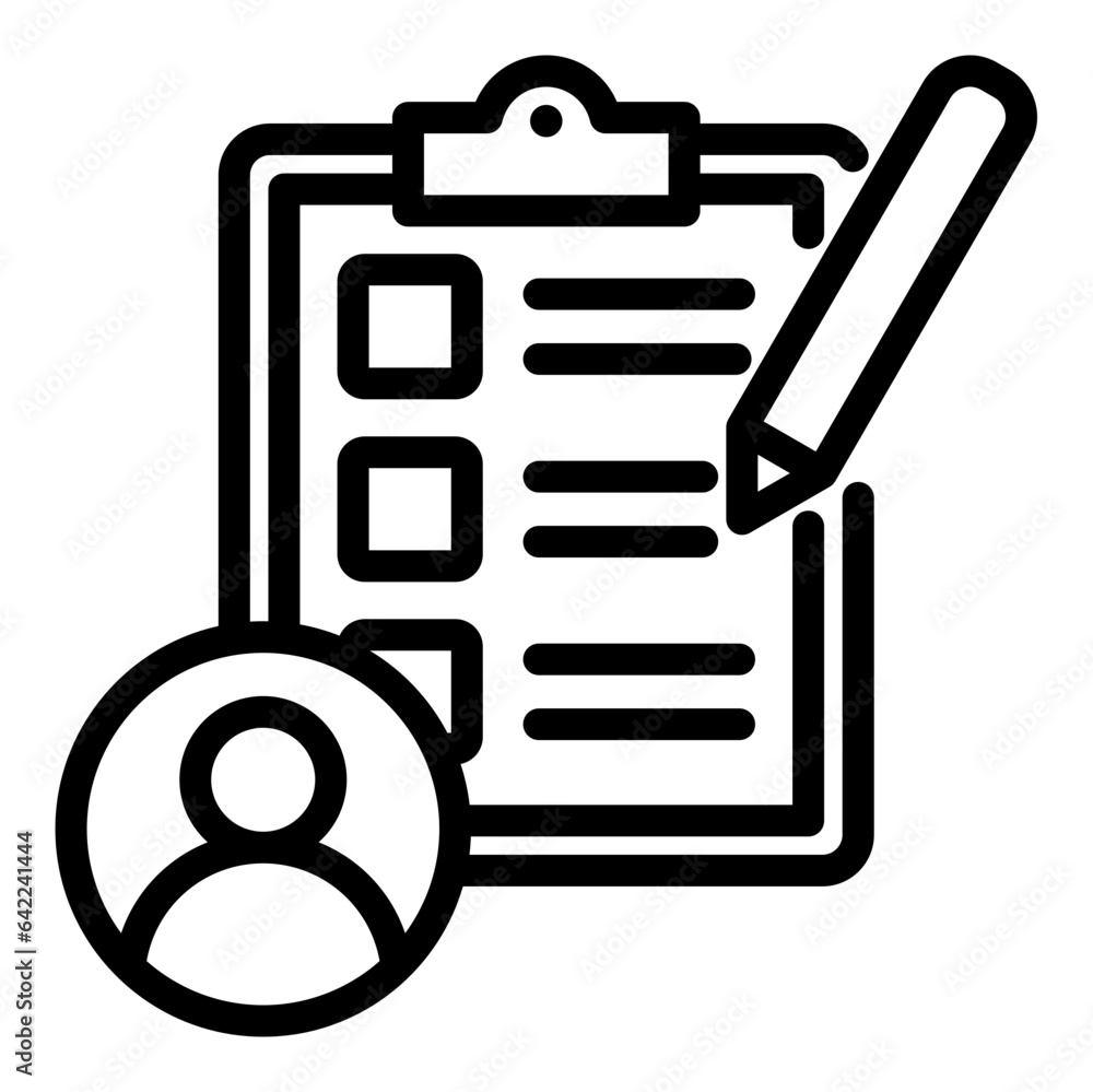 Assessment Outline Icon Stock Vector | Adobe Stock