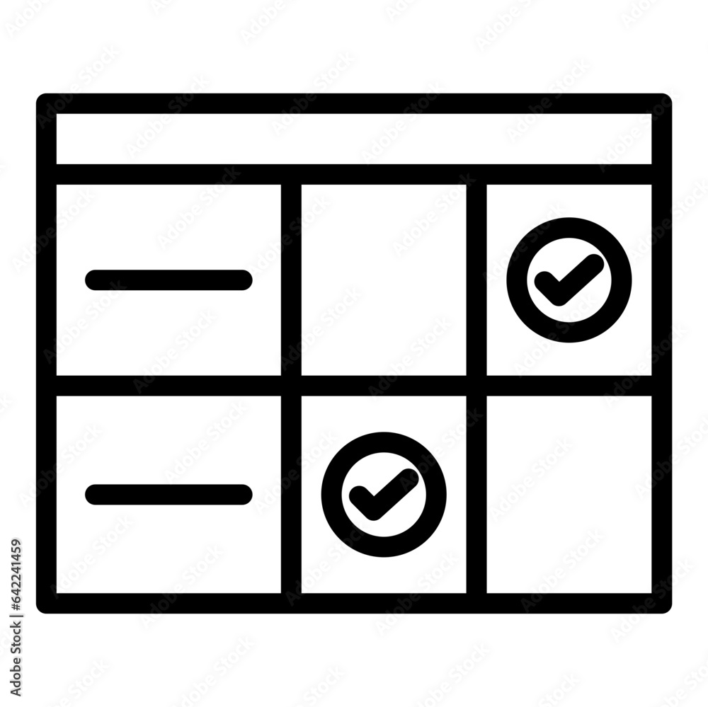 Rubrics Outline Icon Stock Vector | Adobe Stock